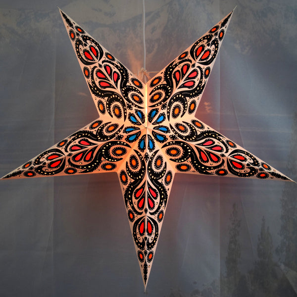 24 Inch Paper Star Lantern, White Astral Bloom - PaperLanternStore.com ...