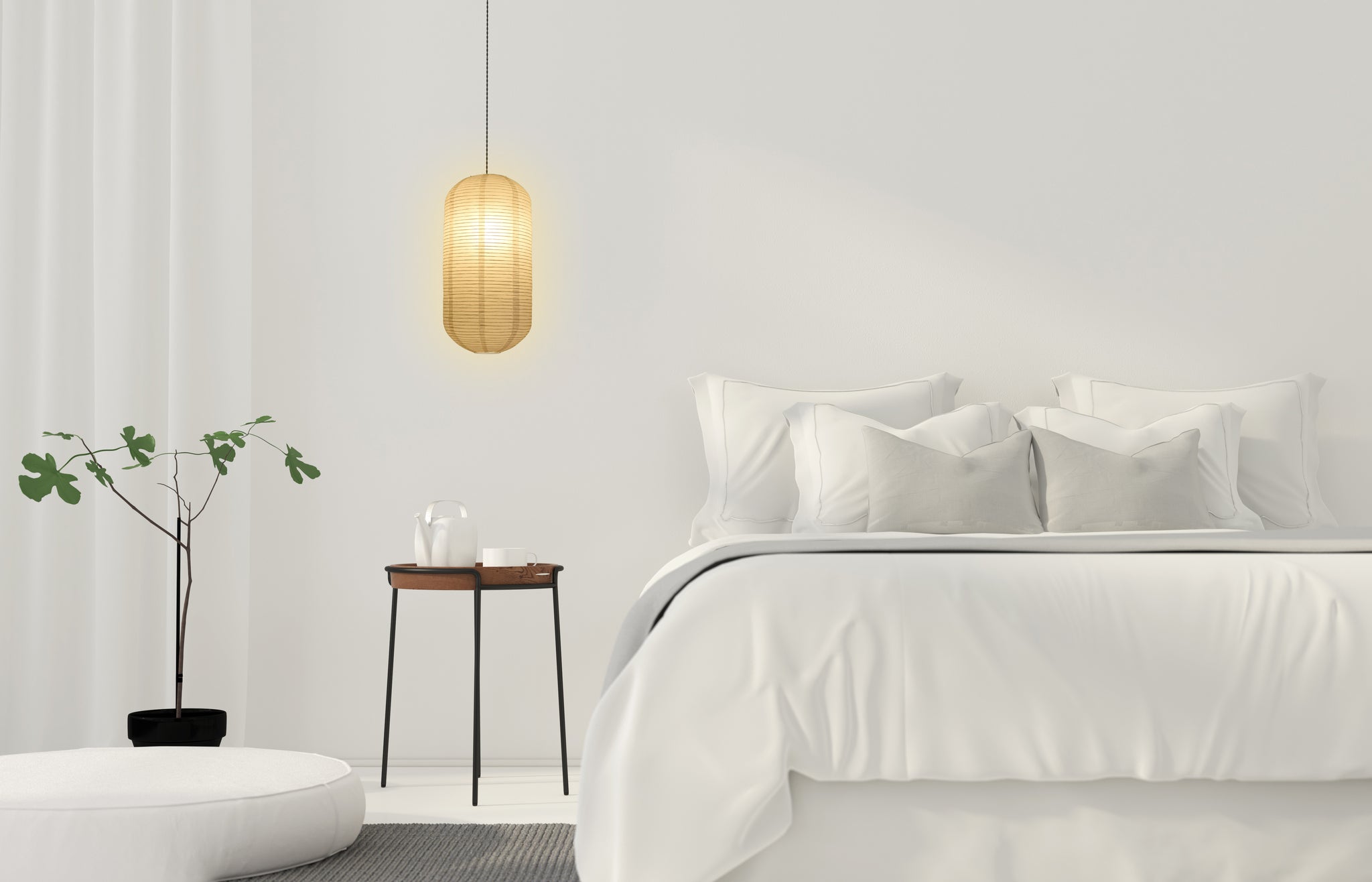Oblong Shaped Premium Fine Line Paper Lantern, White (10"W x 20"H ...
