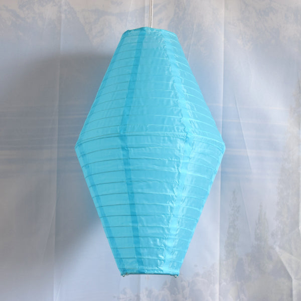 Baby Blue Diamond Unique Shaped Shimmering Nylon Lantern, 12-inch x 19 ...