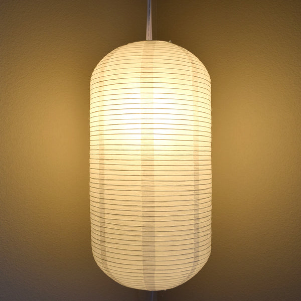Oblong Shaped Premium Fine Line Paper Lantern, White (10"W x 20"H ...