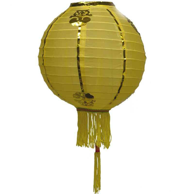 14 Inch Gold Yellow Traditional Nylon Chinese Lantern w/ Tassel on Sale ...