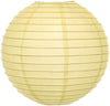 BULK PACK (5) 6" Lemon Yellow Chiffon Round Paper Lantern, Even Ribbing ...