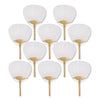 9 Inch White Paddle Paper Hand Fans for Weddings (10 Pack ...