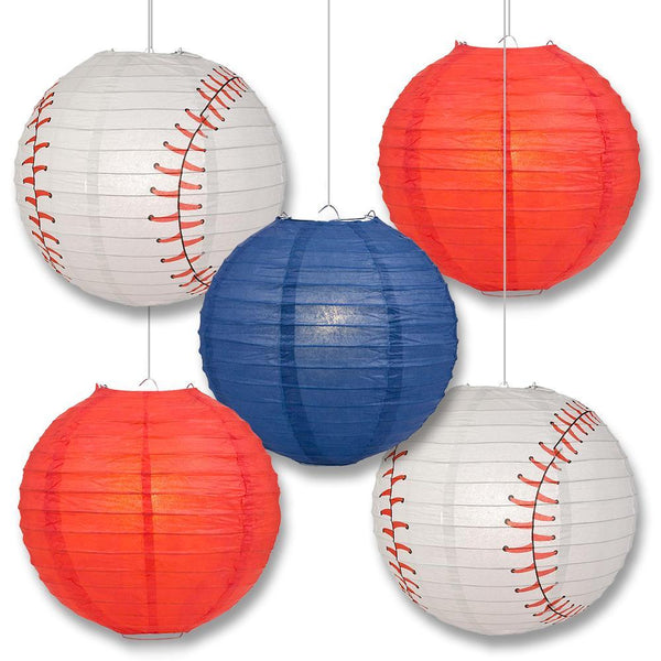 Cleveland Pro Baseball 14-inch Paper Lanterns 5pc Combo Party Pack ...