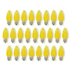 Replacement Yellow 5 LED C9 Faceted Christmas Light Bulbs, E17 ...