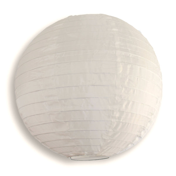 BULK PACK (12) 20" Beige Shimmering Nylon Lantern, Even Ribbing ...
