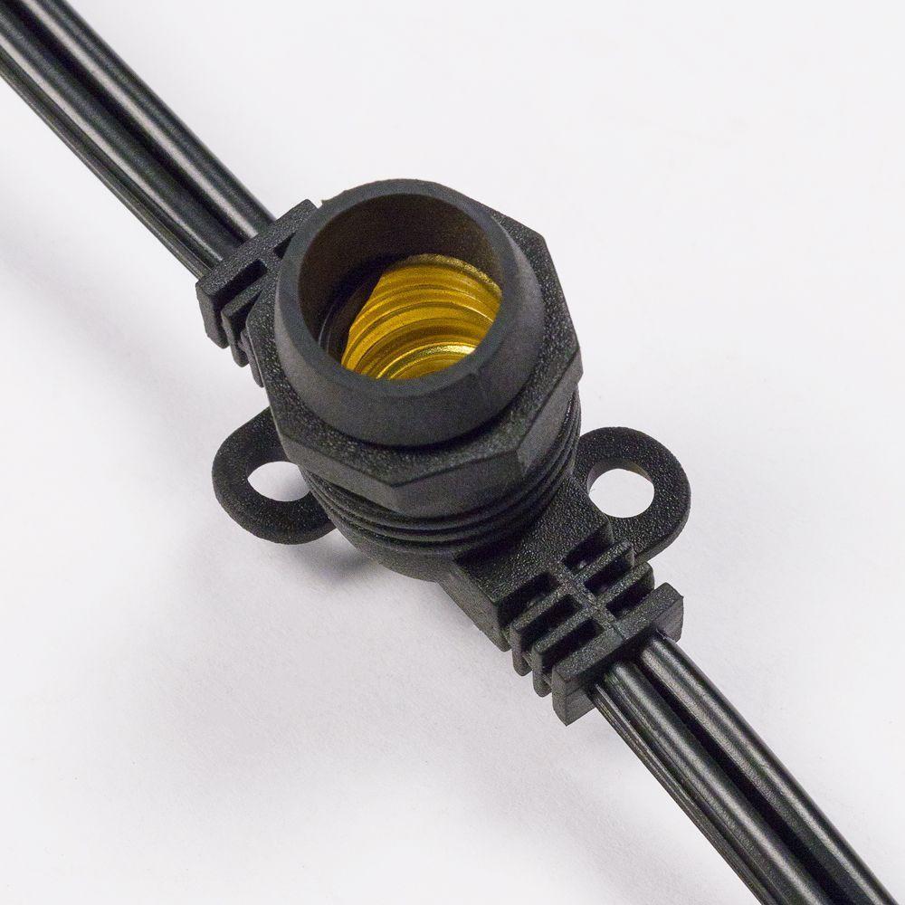 25 Socket Outdoor Commercial String Light Set, Shatterproof LED Bulbs ...