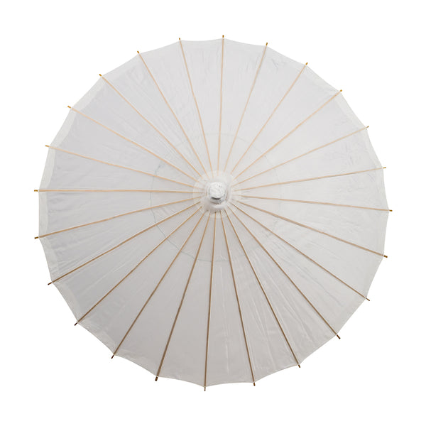 28 Inch White Parasol Umbrella, Premium Nylon from LunaBazaar.com ...