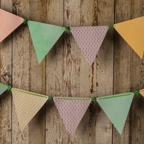 BLOWOUT Pastel Paper Large Triangle Pennant Banner (9.5 Feet Long ...