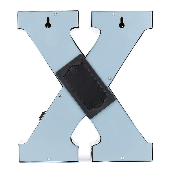 Silver Marquee Light Letter 'X' LED Metal Sign (8 Inch, Battery ...