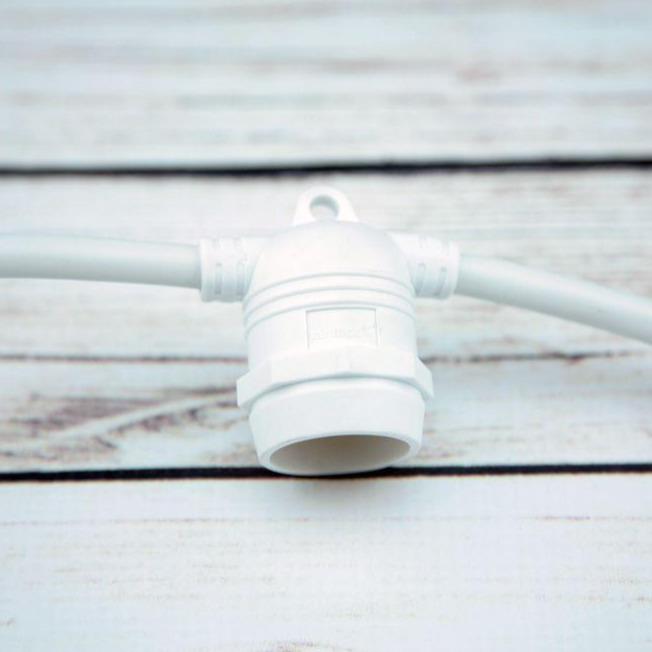 July 4 Outdoor 10-Socket Light Set with 21' White Cord ...