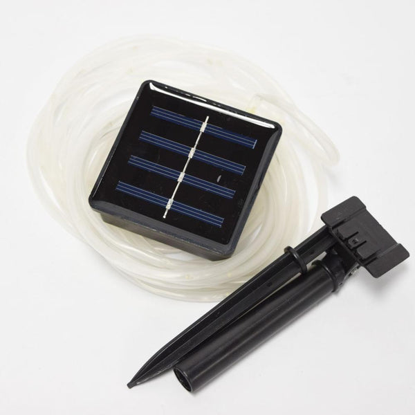 50 Warm White LED Solar Powered Garden Stake Rope Tube String Light w ...
