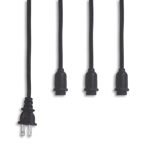 Triple Socket Black Weatherproof Outdoor Pendant Light Lamp Cord for S ...