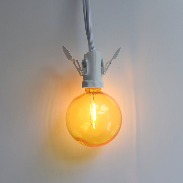 Yellow LED Filament G50 Globe Shatterproof Energy Saving Color Light B ...